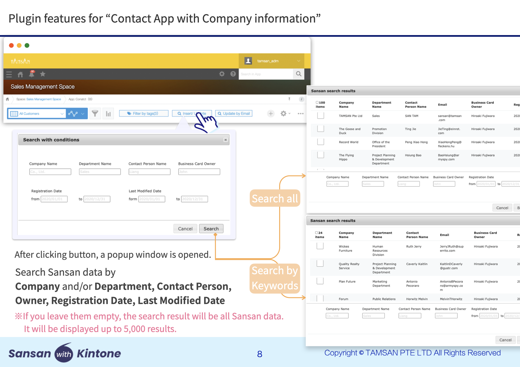 Configuration method/demonstration: One App for Management of Contact Person/Company Information ...